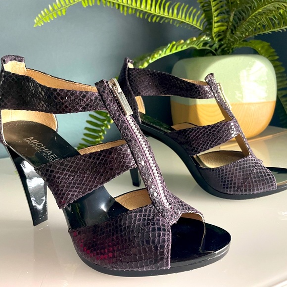 MICHAEL Michael Kors | Shoes | Dark Purple Sandals Size 8 | Poshmark